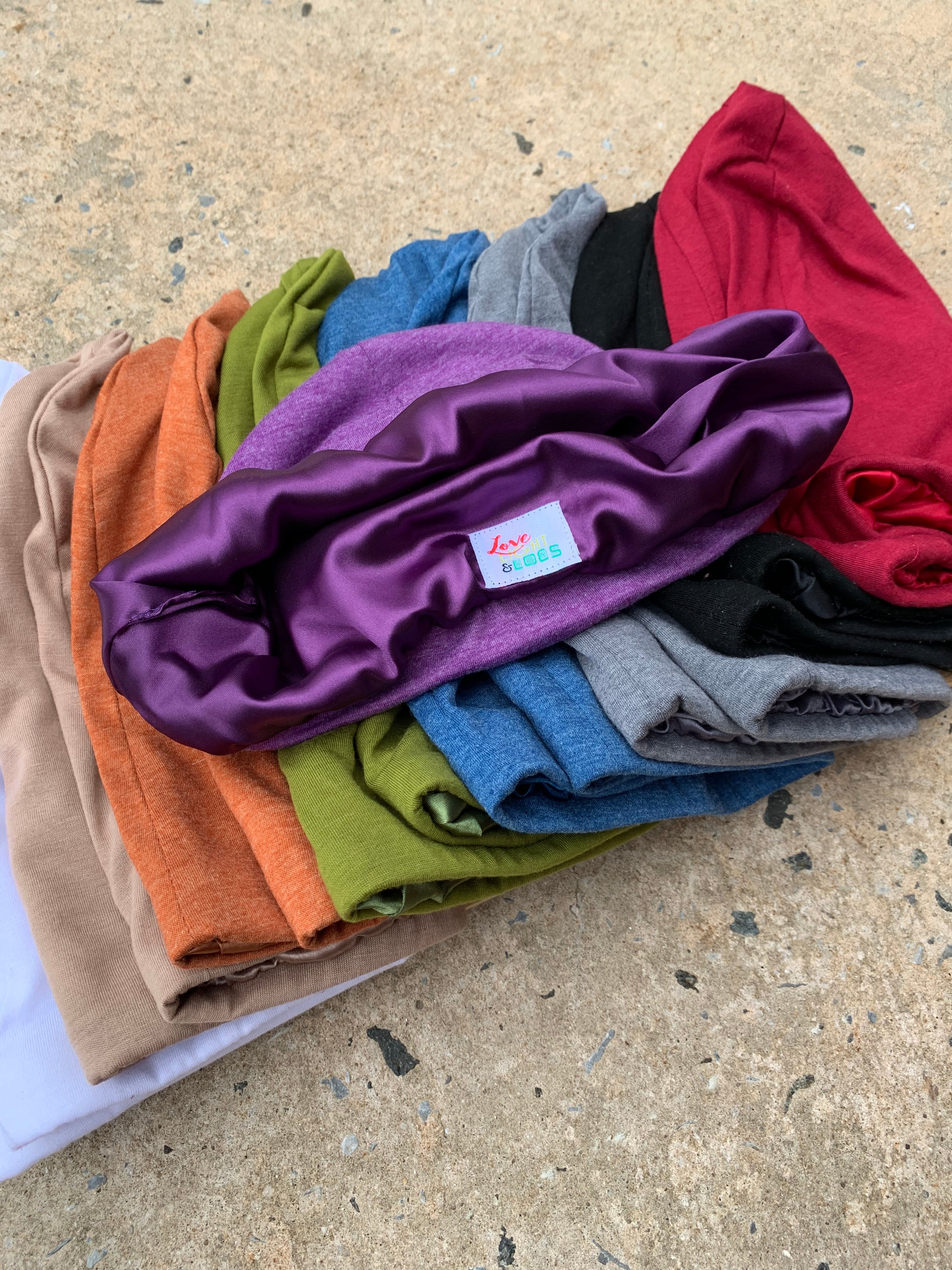 Satin Lined Hats for Locs All Colors – Love, Light & Locs